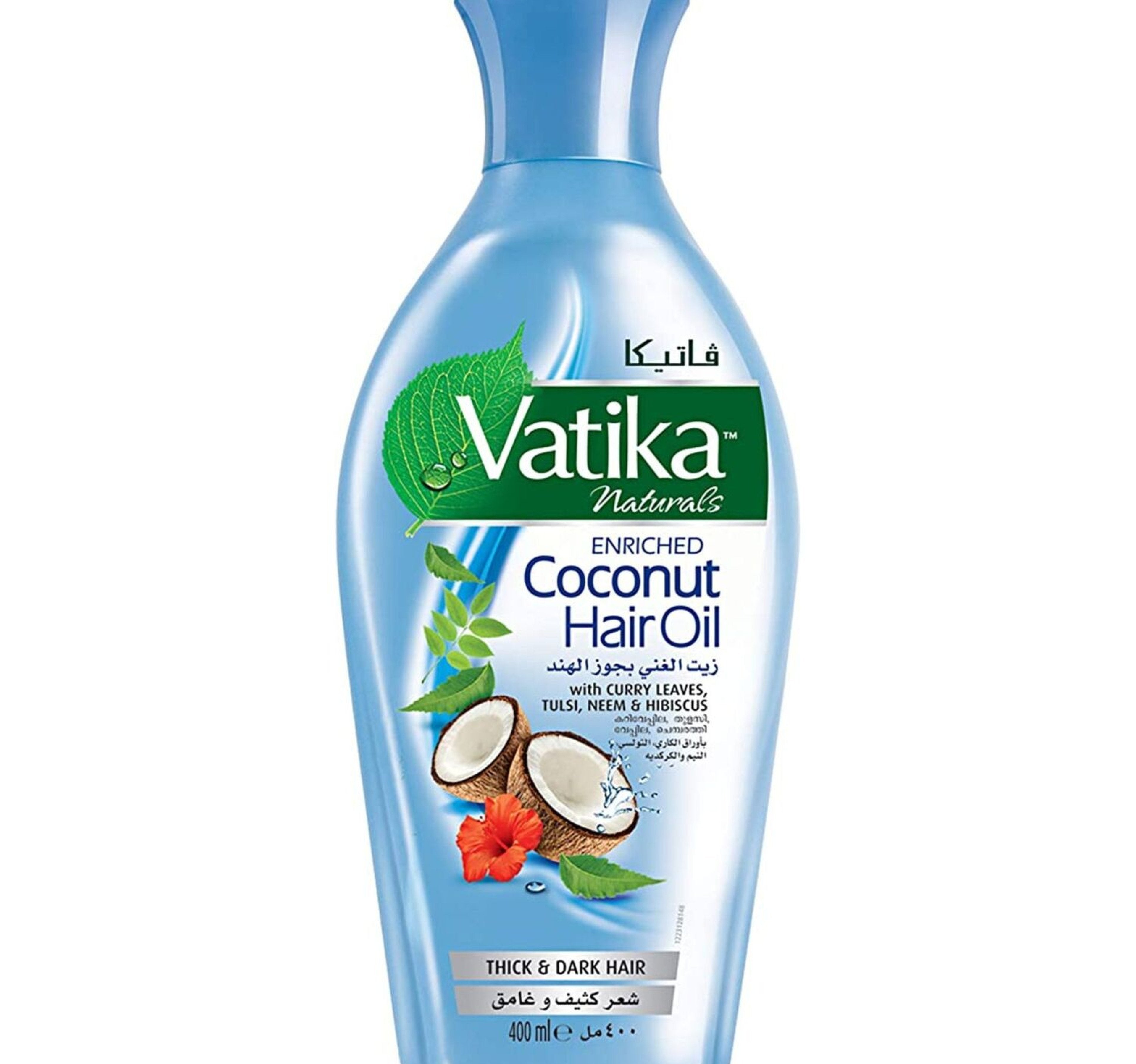 Vatika Naturals Enriched Coconut Hair Oil With Curry Leaves Tulsi Neem ...