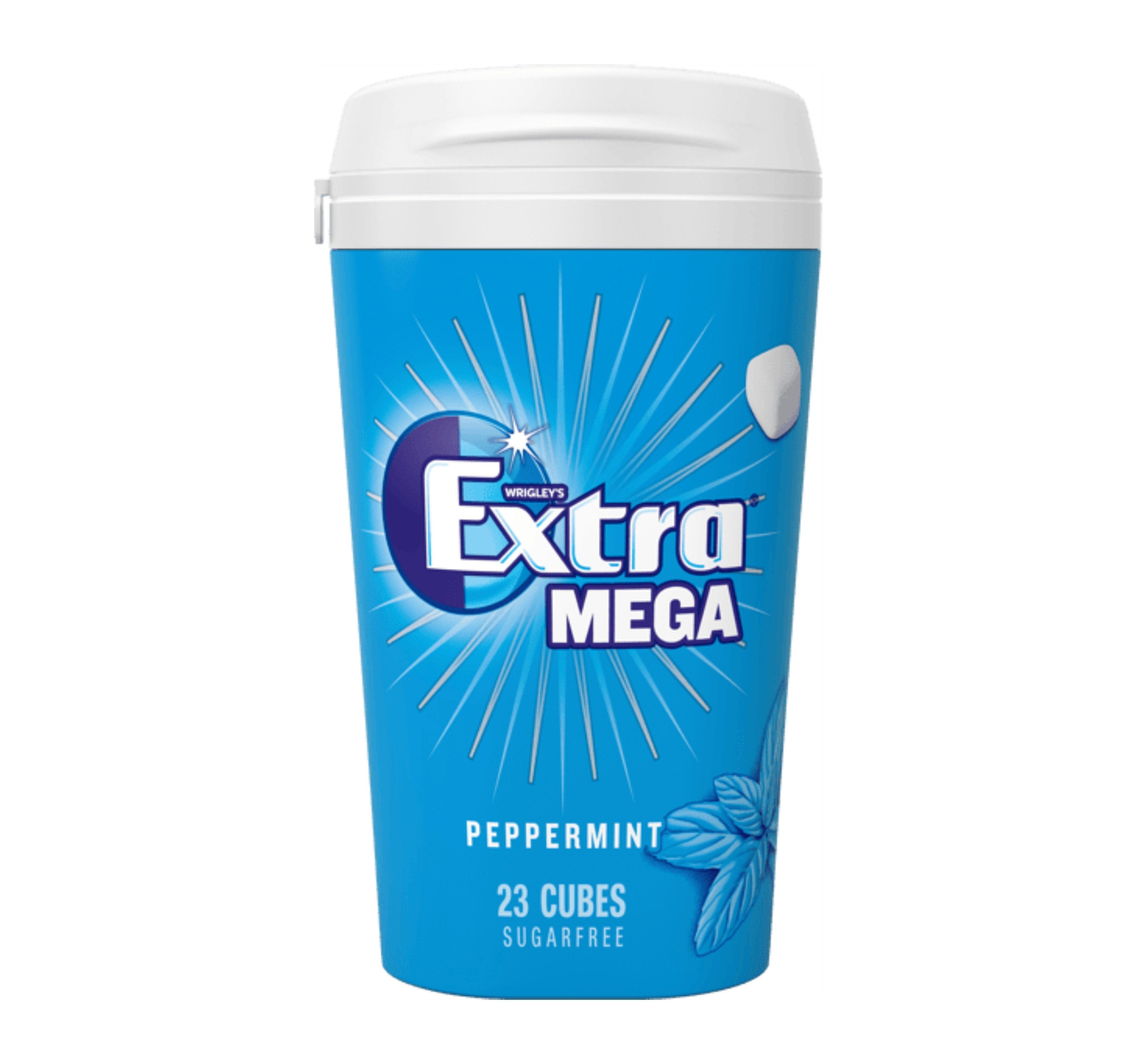 Wrigley's Extra Mega Sugar Free Peppermint Cubes Gum 23 pcs – Shefs