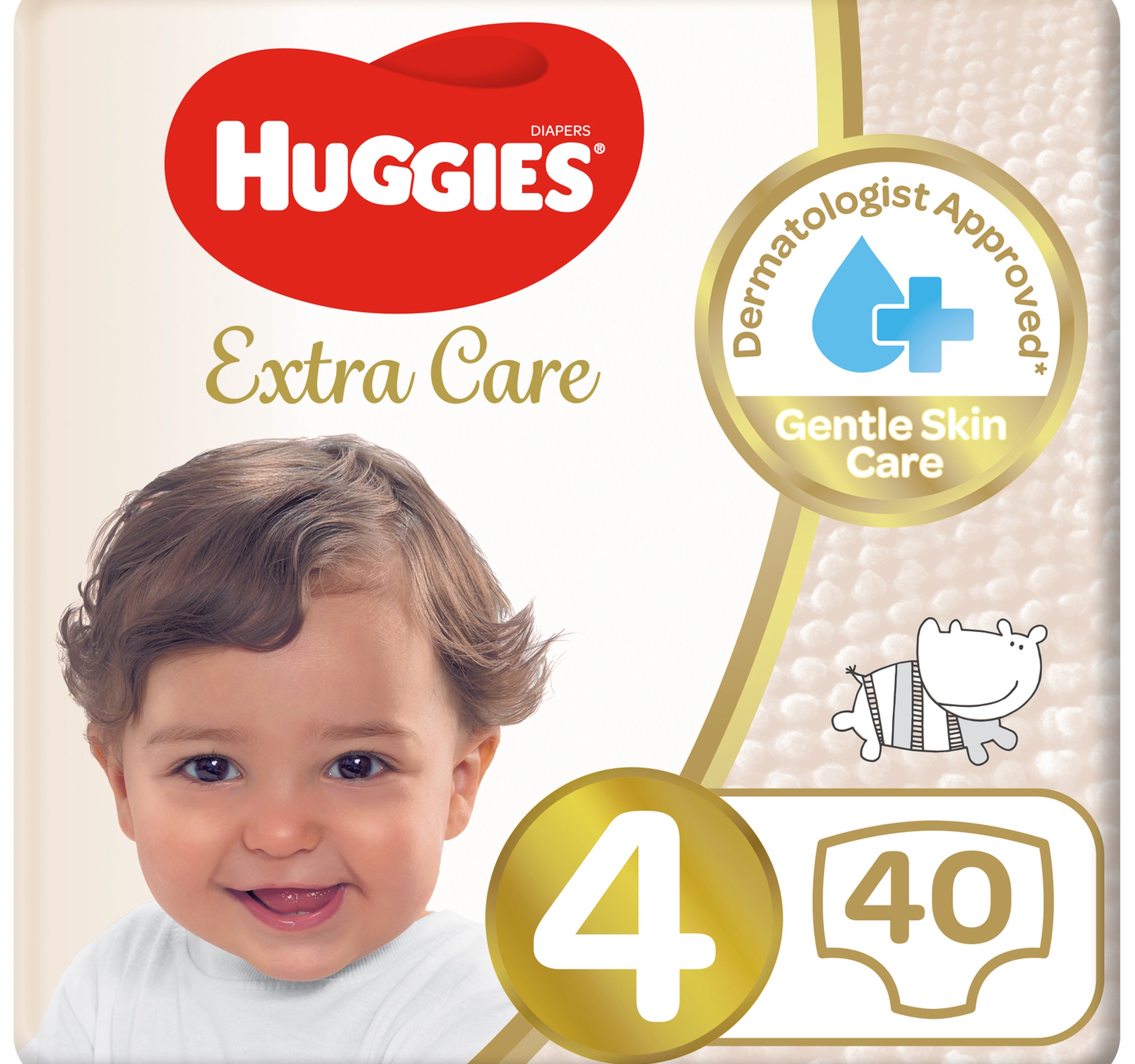 Huggies Extra Care Baby Diapers Size 4 8-14 kg Value Pack 40 pcs – Shefs