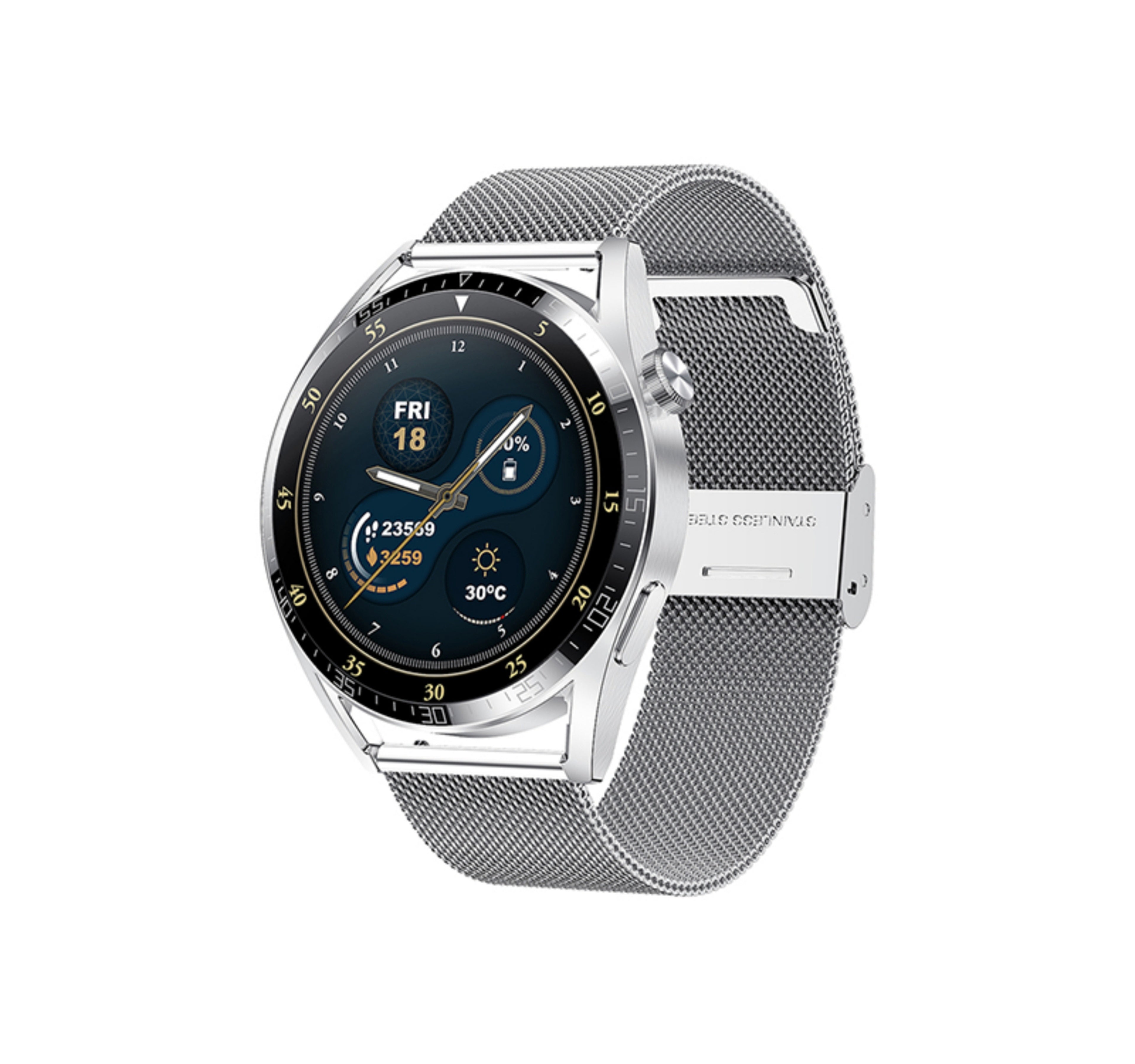 Wiwu Smart Watch Pro Smartwatch, 1.3 inches Display, Silver, SW02 – Shefs
