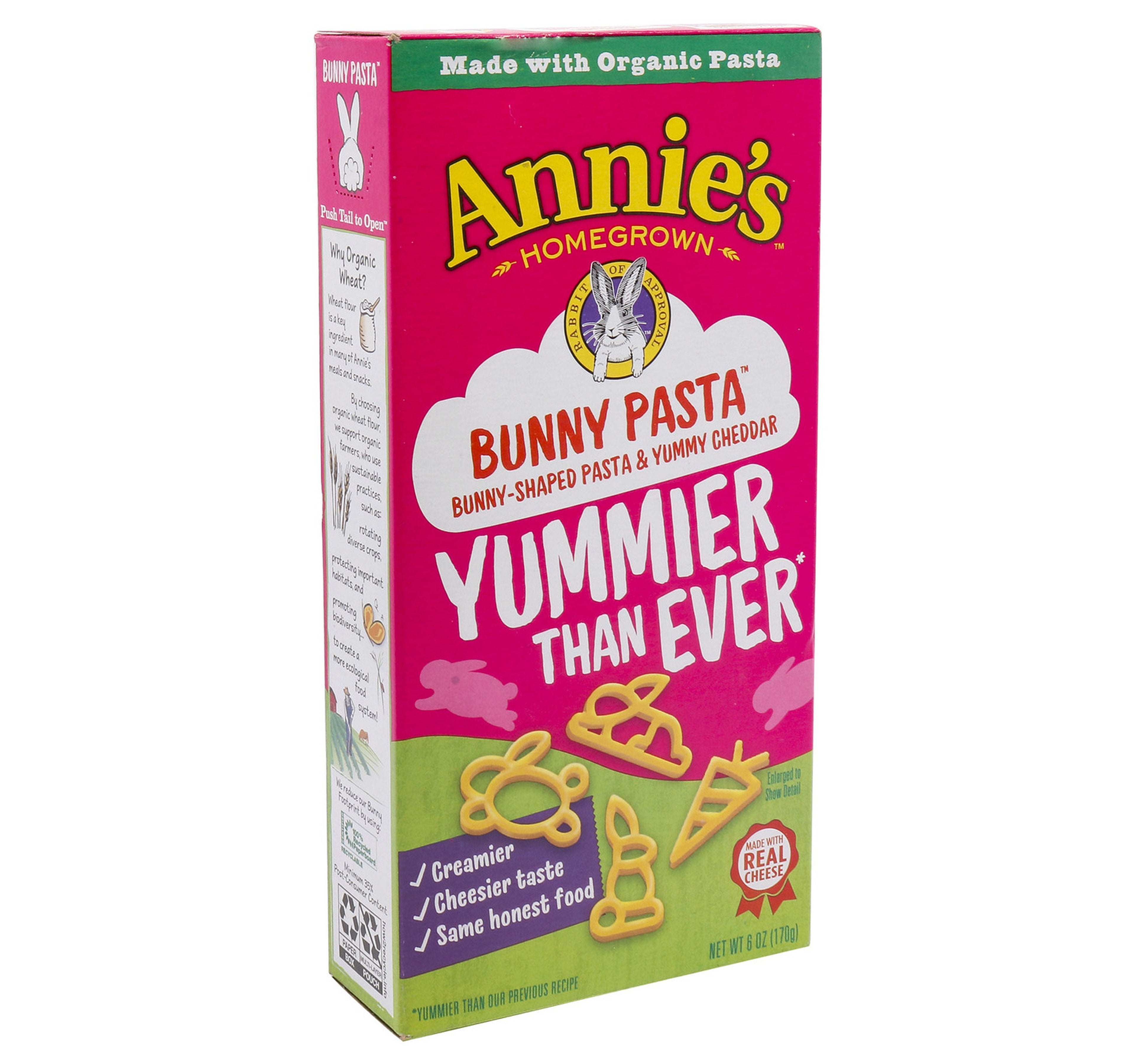 Annie's Bunny Shaped Pasta & Yummy Cheddar 170 g – Shefs