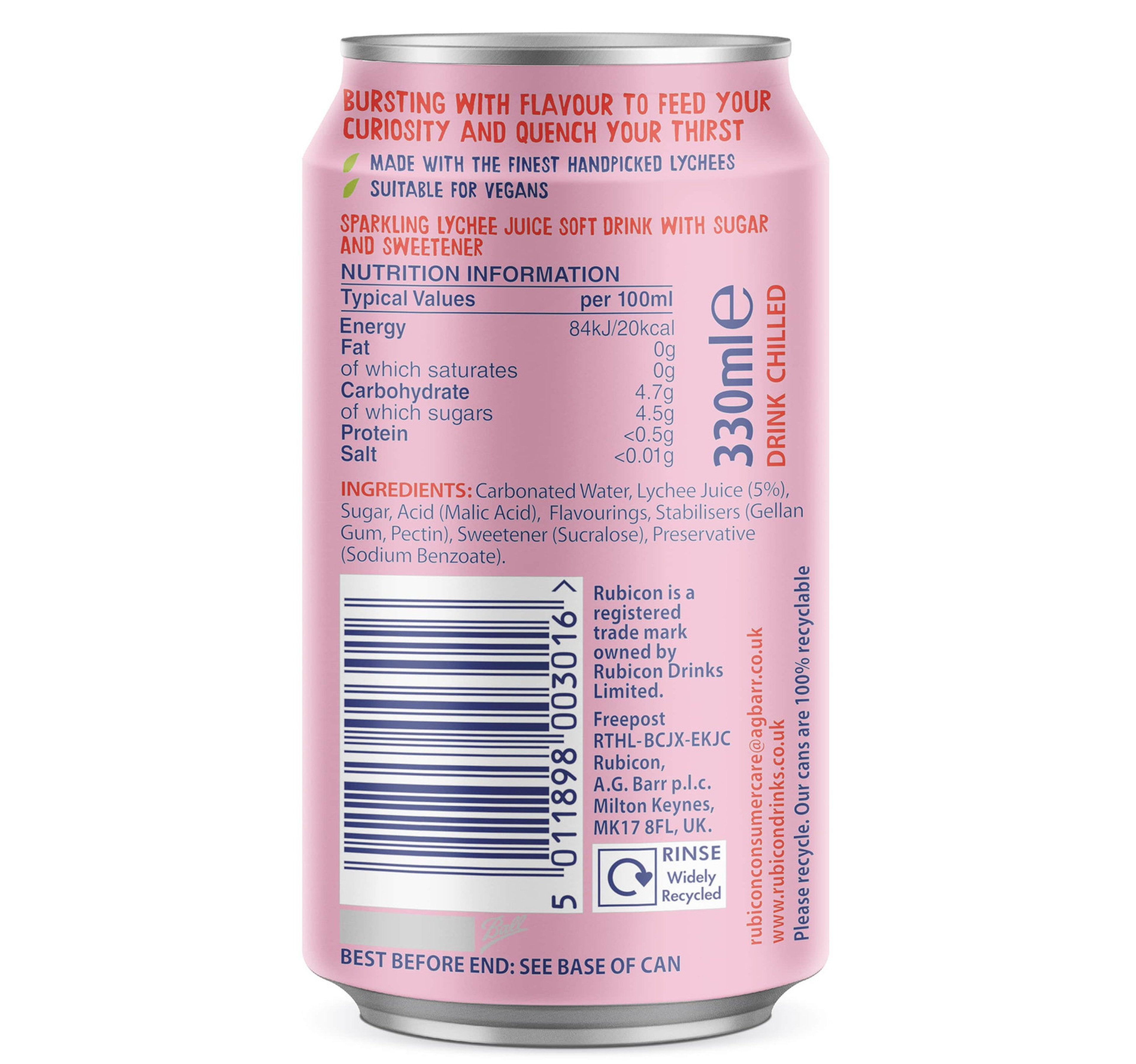 Rubicon Sparkling Lychee 330 ml – Shefs