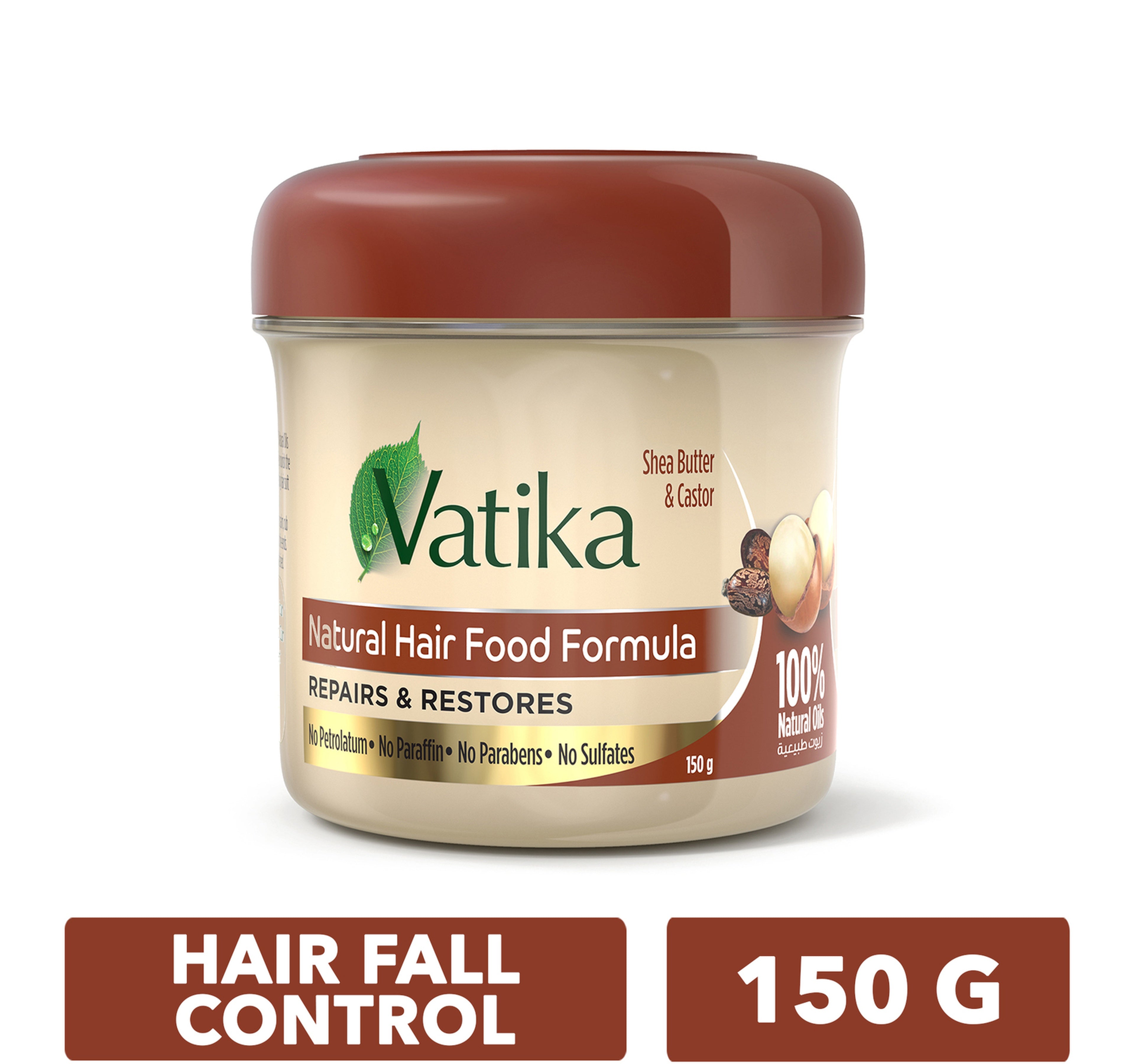 Dabur Vatika Shea Butter & Castor Natural Hair Food Formula 150 ml – Shefs