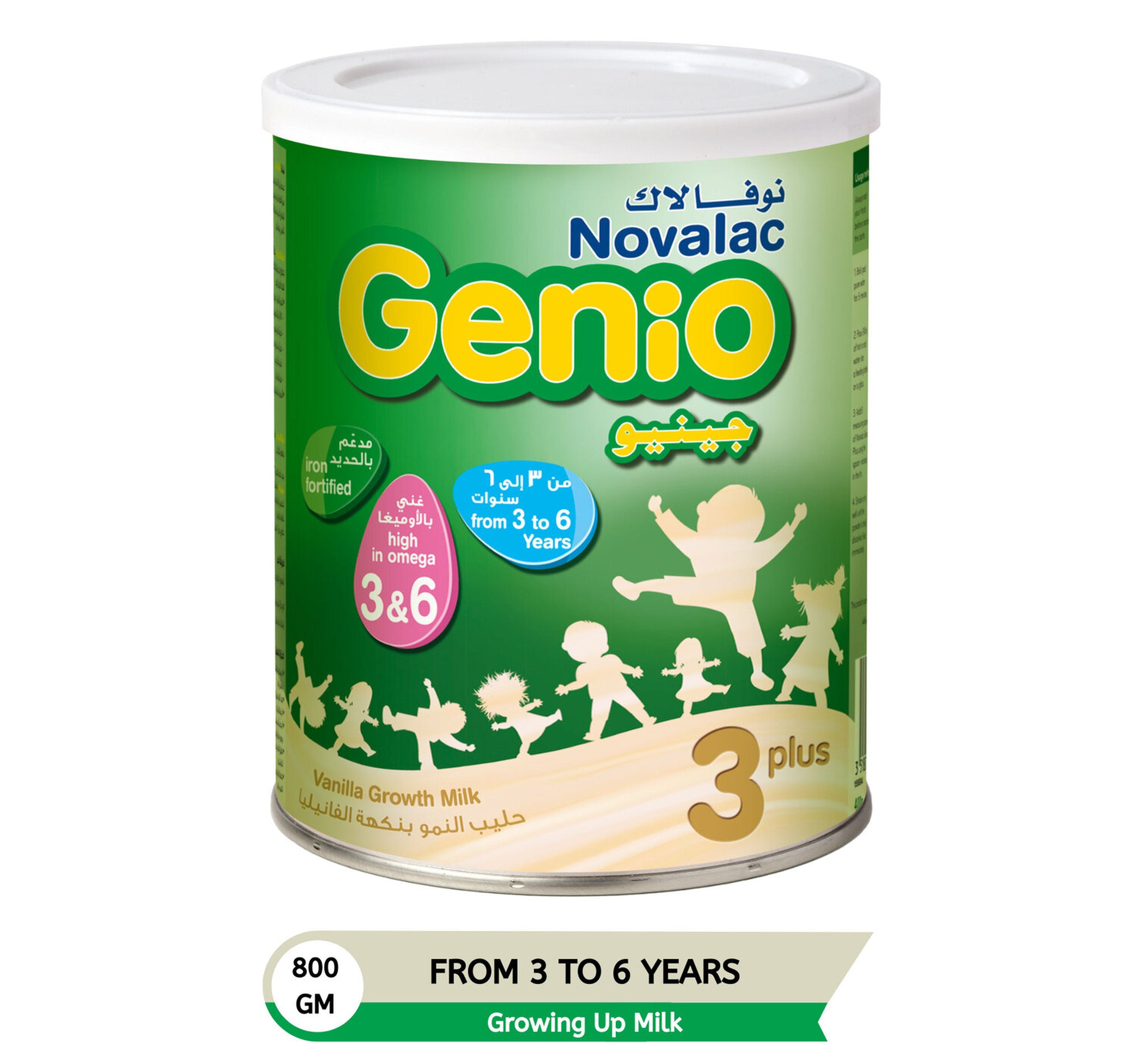 Novalac Genio 3 Plus Growing Up Formula From 3-6 Years 800 g – Shefs