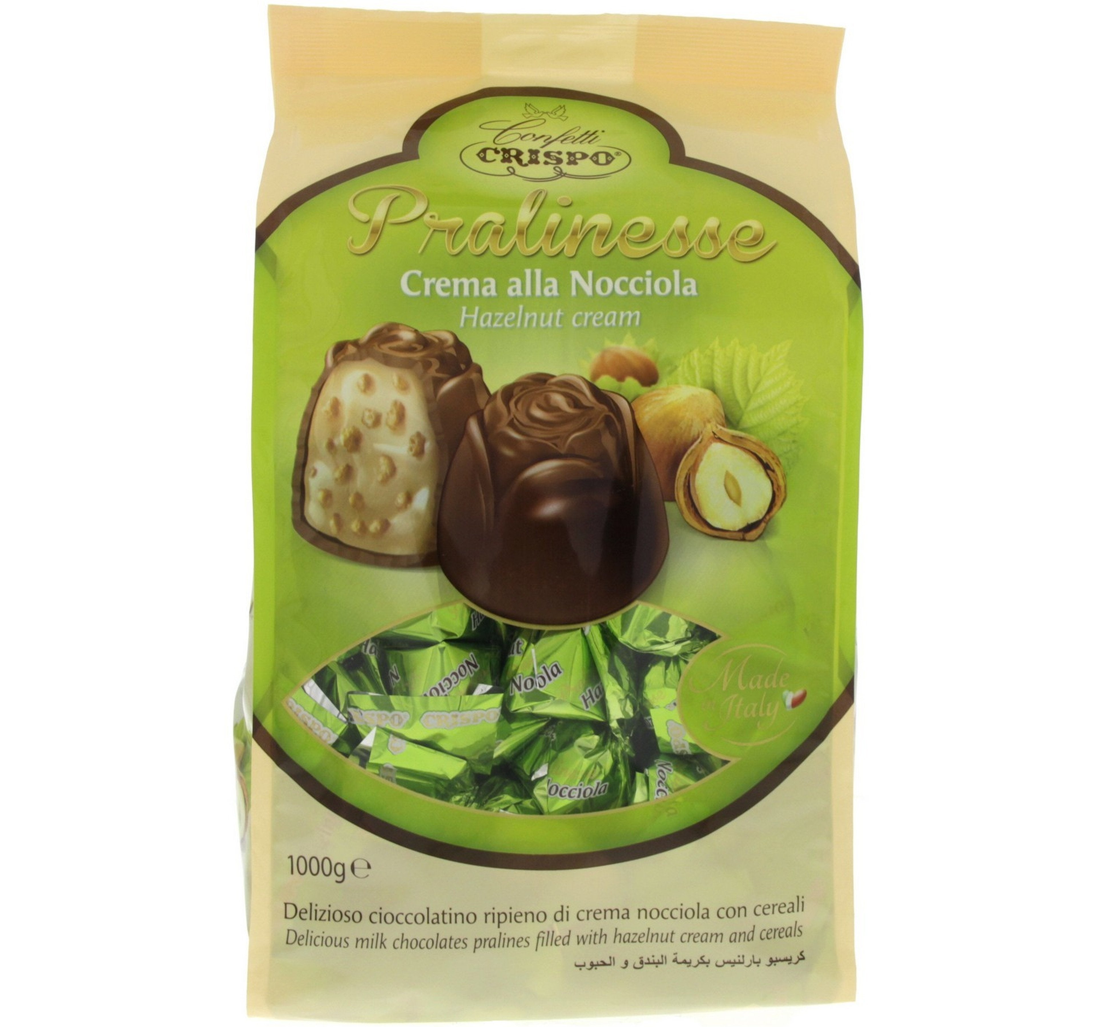 Crispo Pralinesse Milk Chocolate with Hazelnut Cream & Cereal 1 kg – Shefs