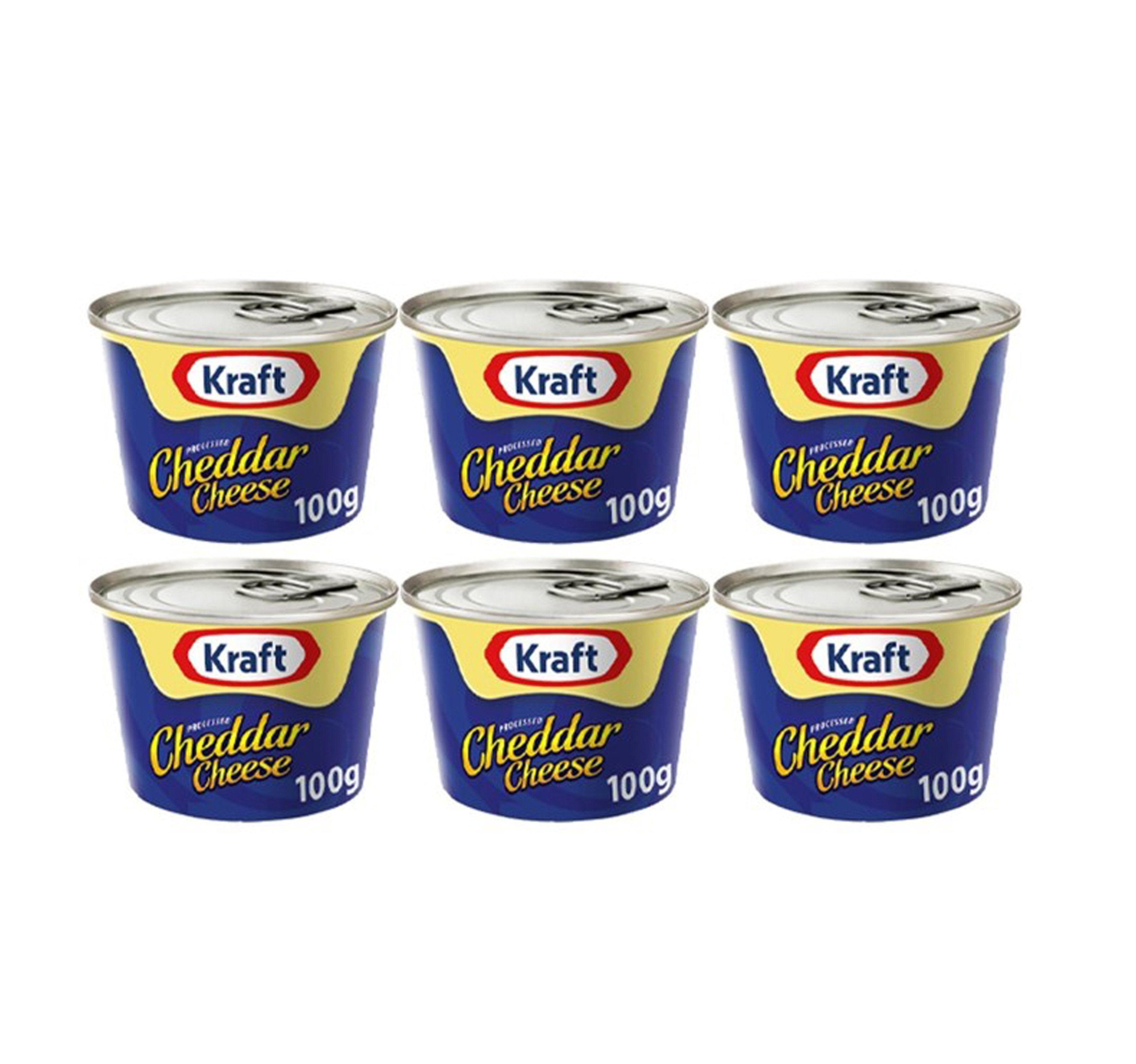 Kraft Processed Cheddar Cheese 6 x 100 g – Shefs