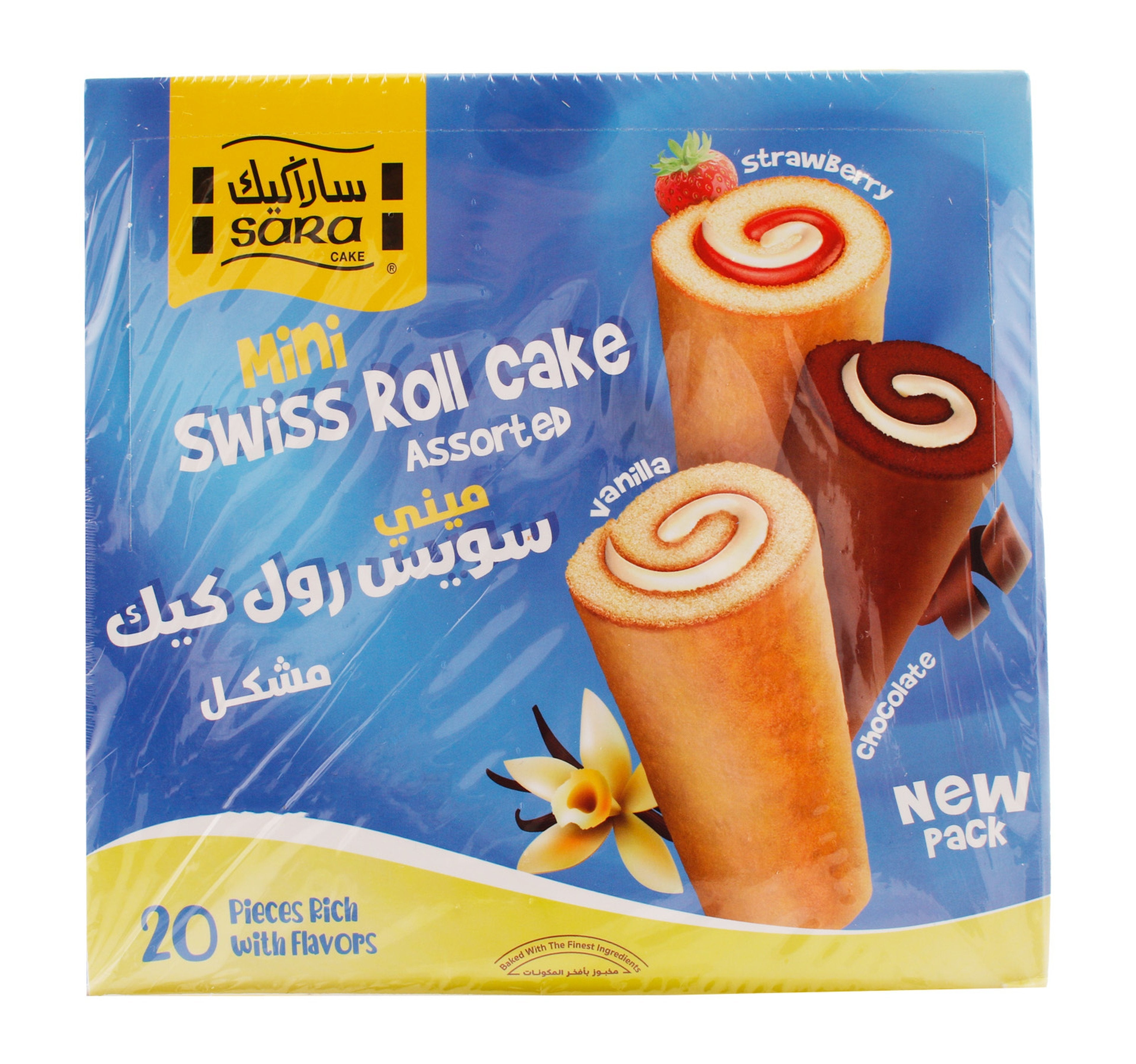 Sara Mini Swiss Roll Assorted Value Pack 20 x 20 g – Shefs