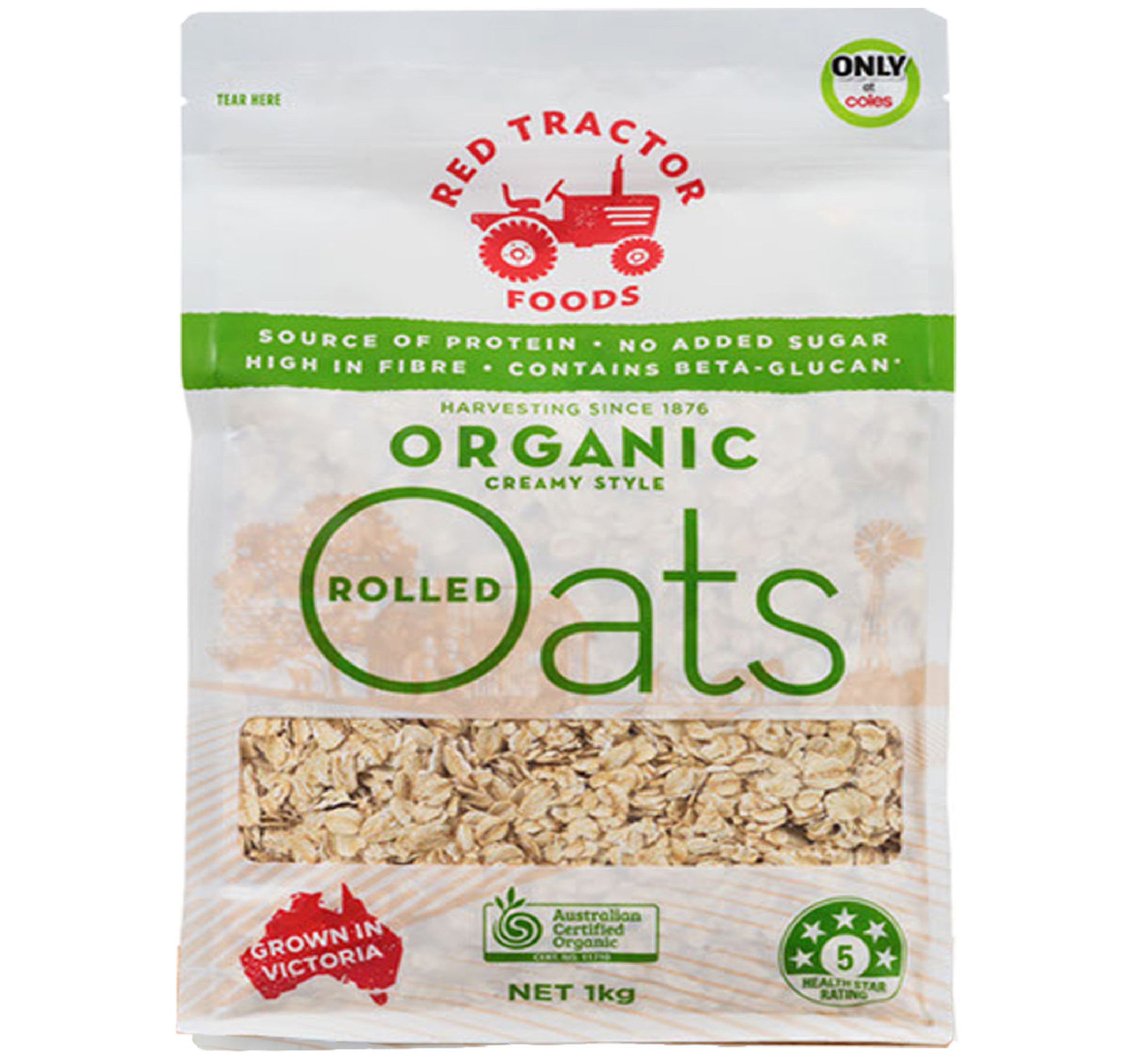 Red Tractor Organic Rolled Oats 1 kg – Shefs
