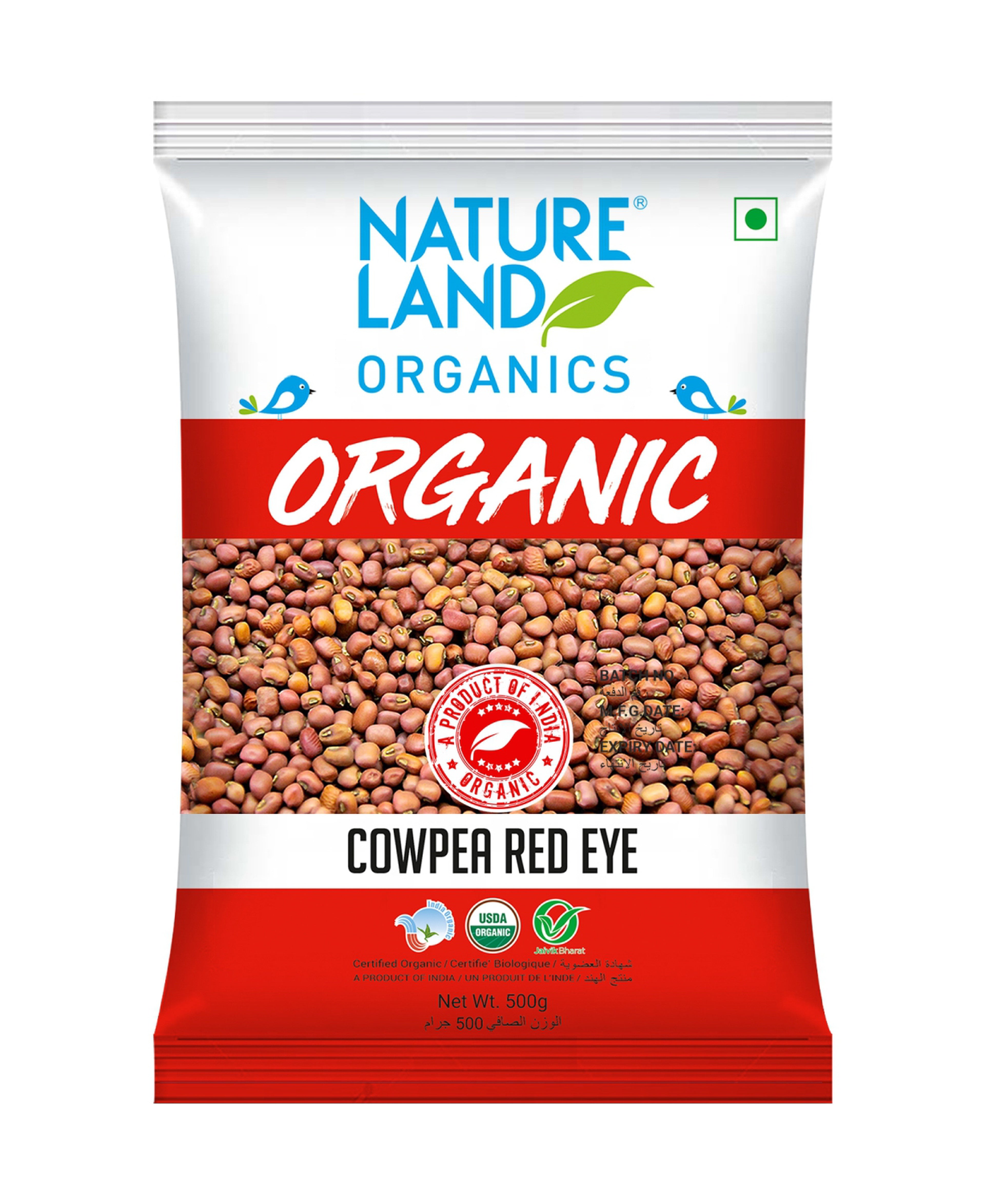 Natureland Organics Cowpea Red Eye 500 g – Shefs